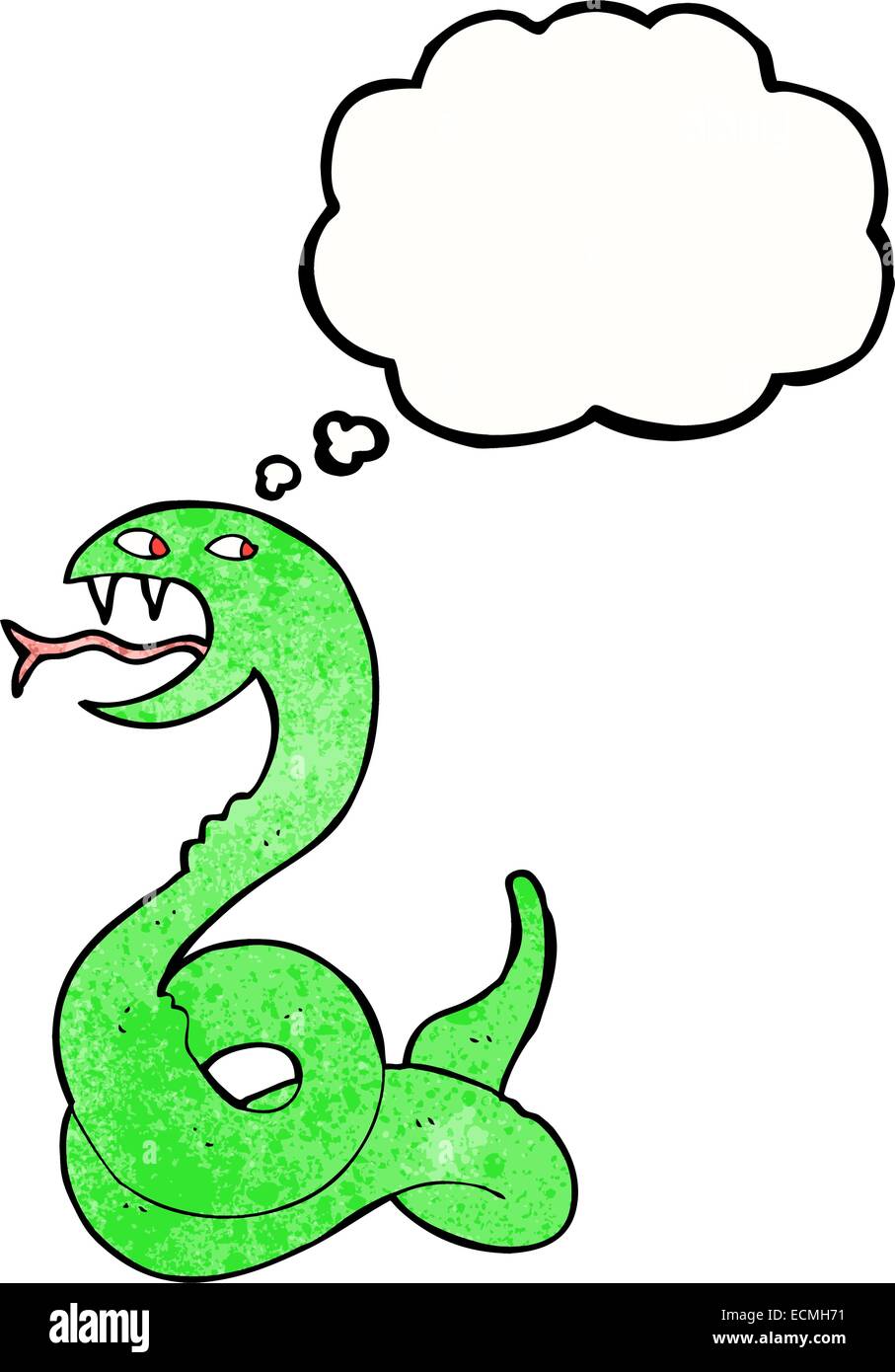 cartoon hissing snake with thought bubble Stock Vector Image & Art - Alamy