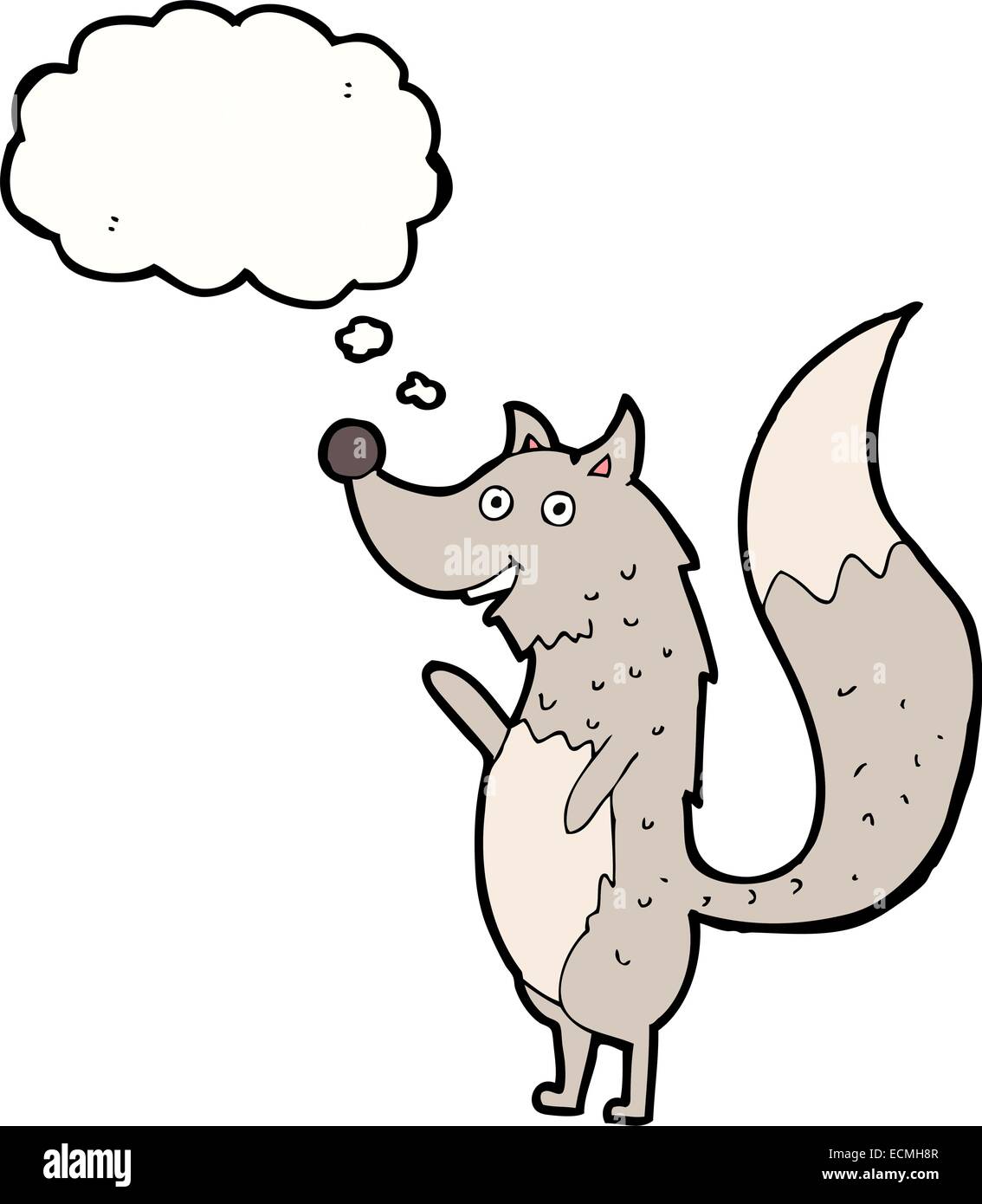 Cartoon waving wolf Cut Out Stock Images & Pictures - Alamy