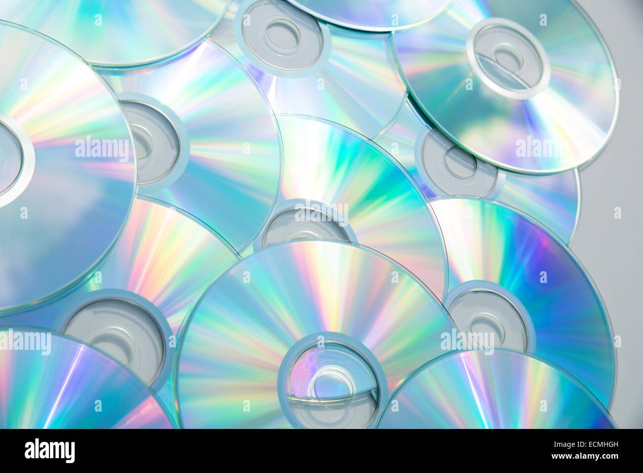 Optical Data storage with a bright and vivid color spectrum Stock Photo ...