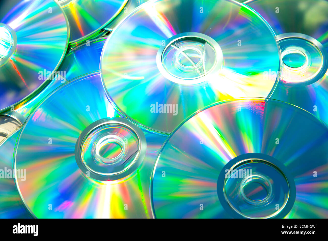 Optical Data storage with a bright and vivid color spectrum Stock Photo ...