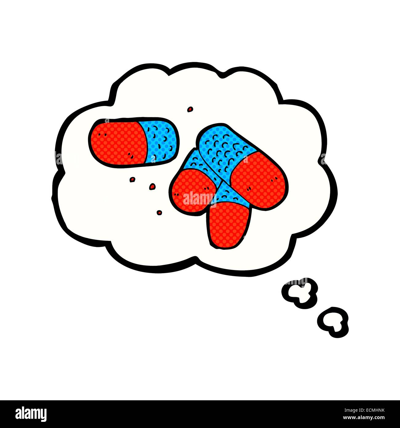 cartoon painkillers with thought bubble Stock Vector Image & Art - Alamy