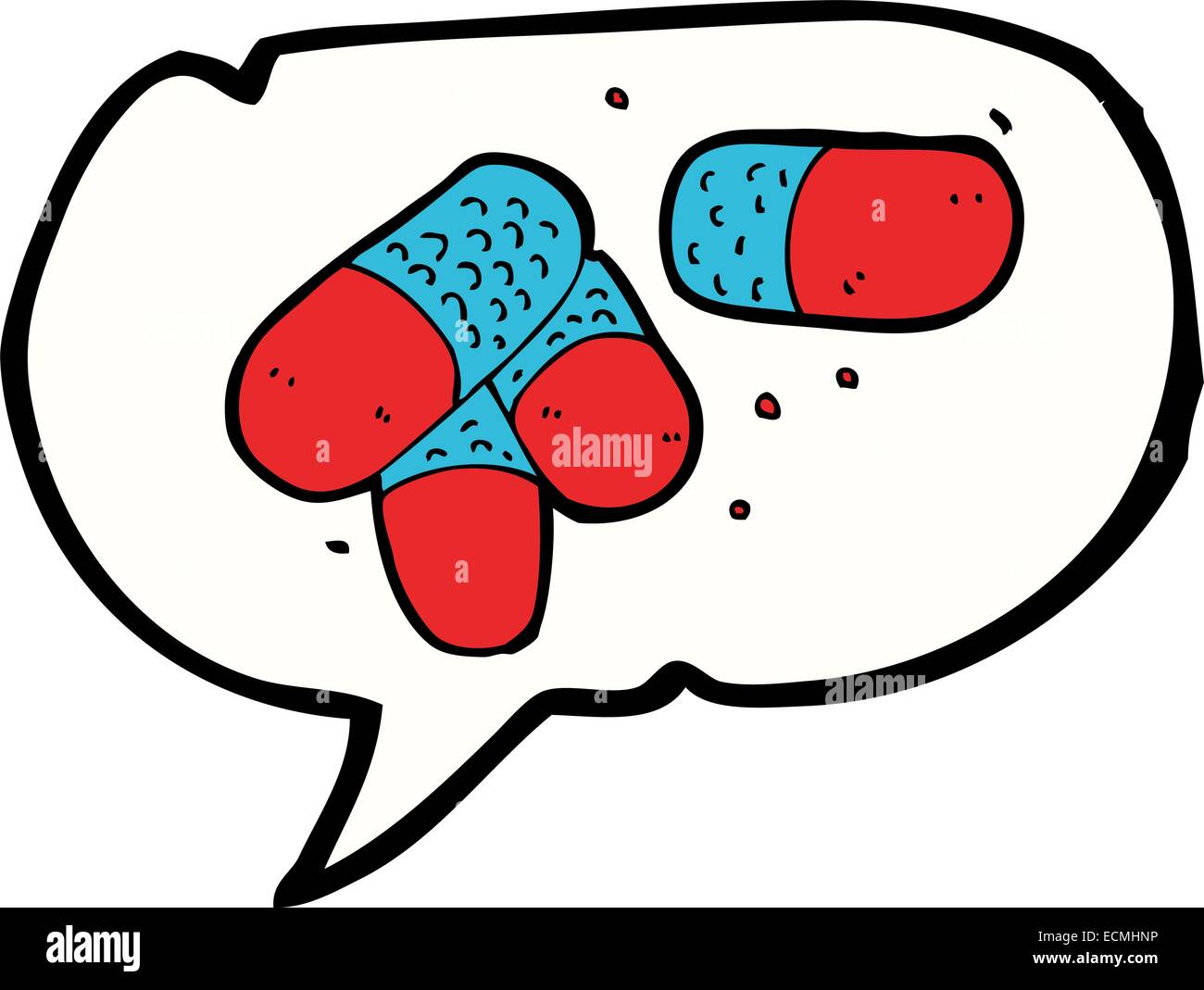 cartoon painkillers with speech bubble Stock Vector Image & Art - Alamy