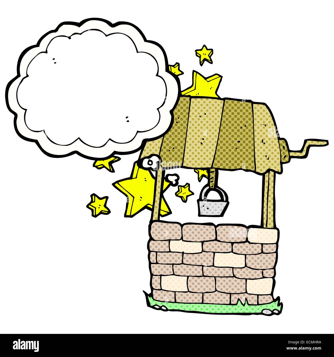 cartoon wishing well with thought bubble Stock Vector Image & Art - Alamy
