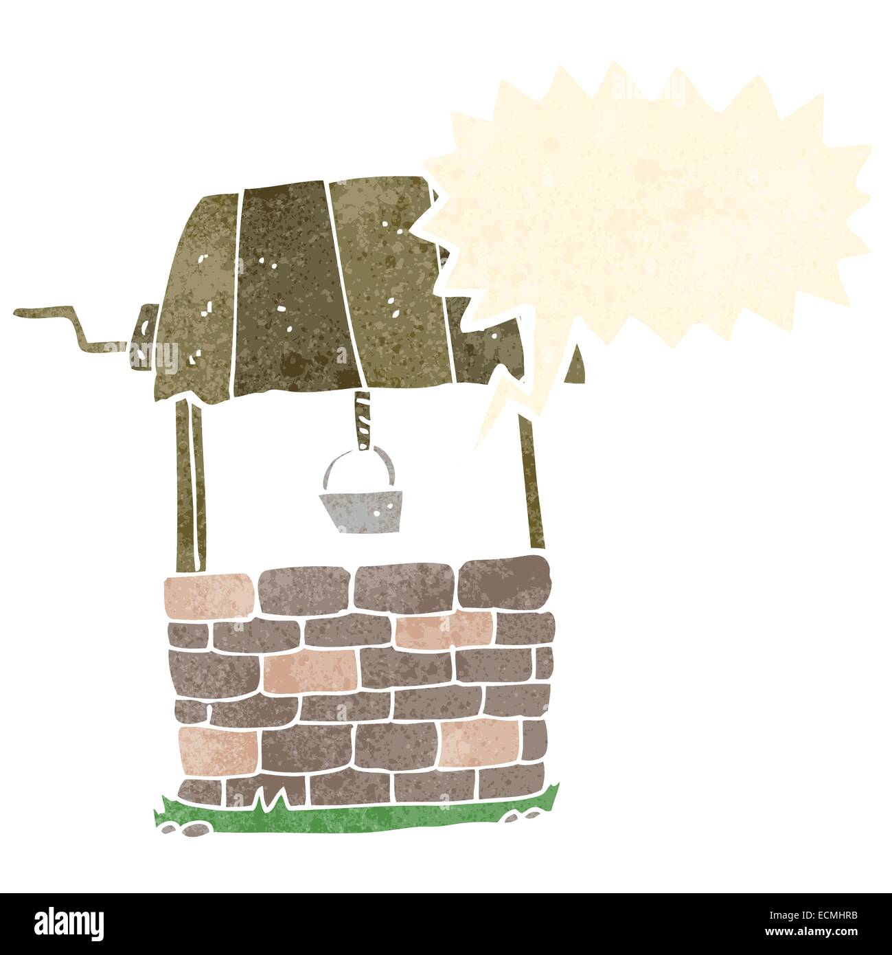 cartoon wishing well with speech bubble Stock Vector Image & Art - Alamy