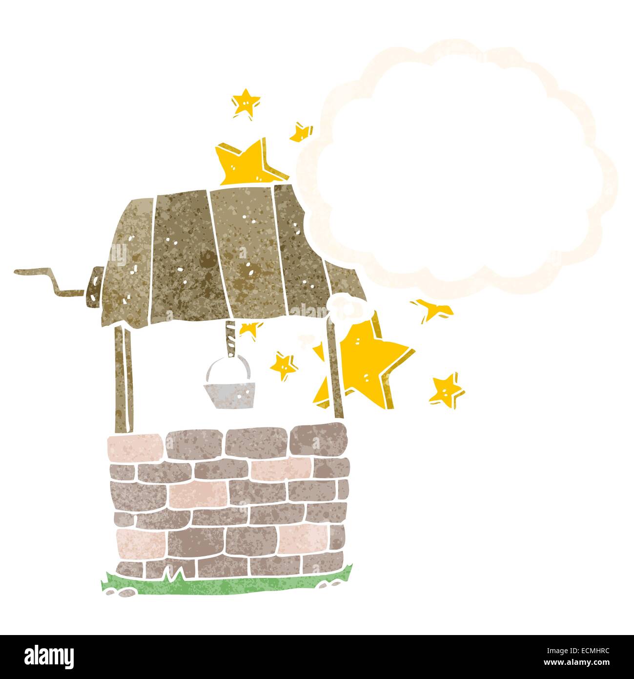 cartoon wishing well with thought bubble Stock Vector Image & Art - Alamy