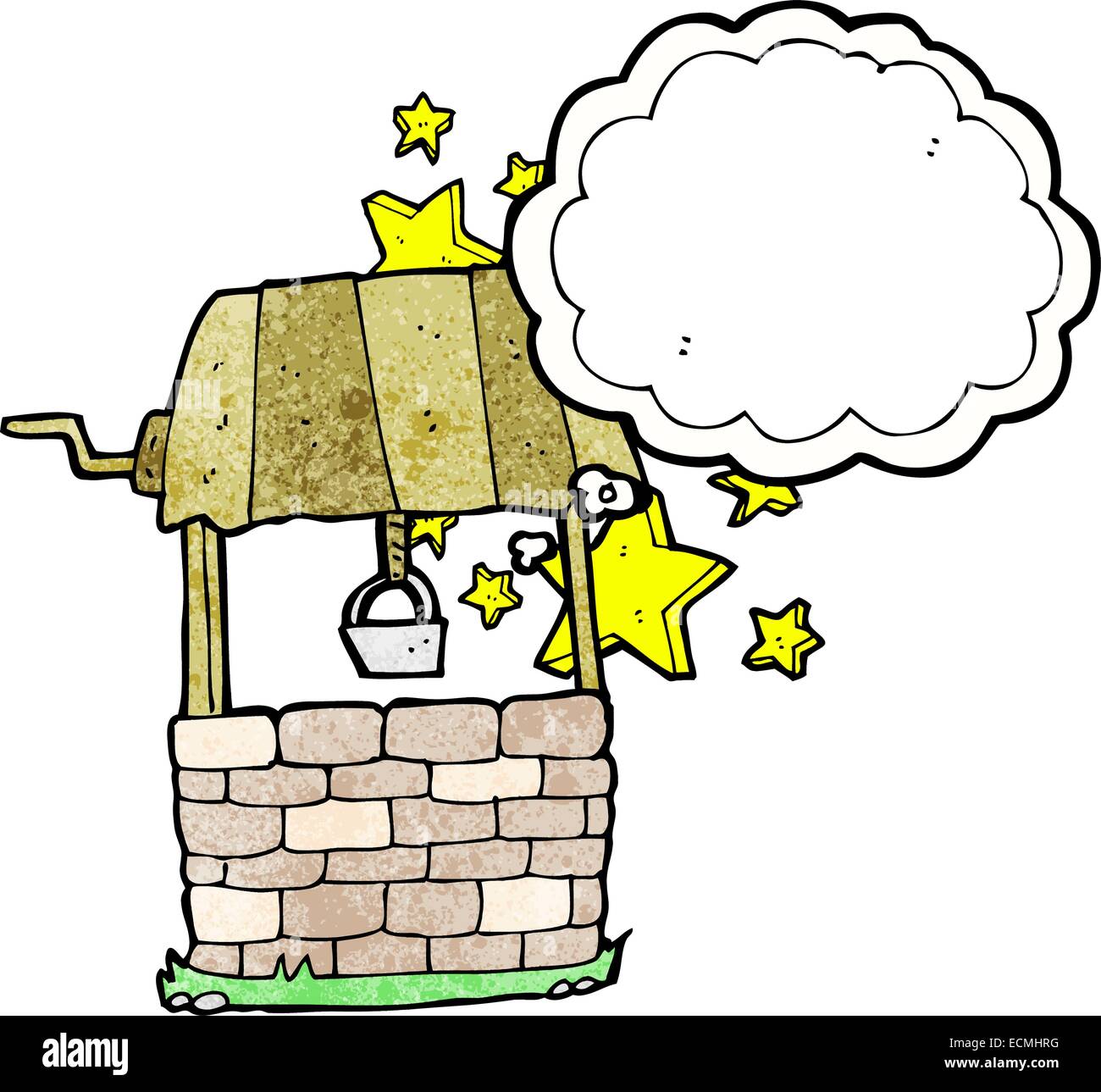 cartoon wishing well with thought bubble Stock Vector Image & Art - Alamy