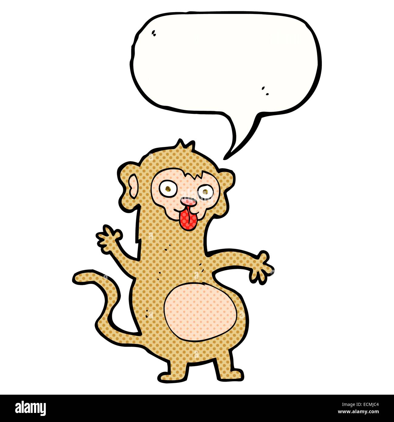 funny cartoon monkey with speech bubble Stock Vector Image & Art - Alamy