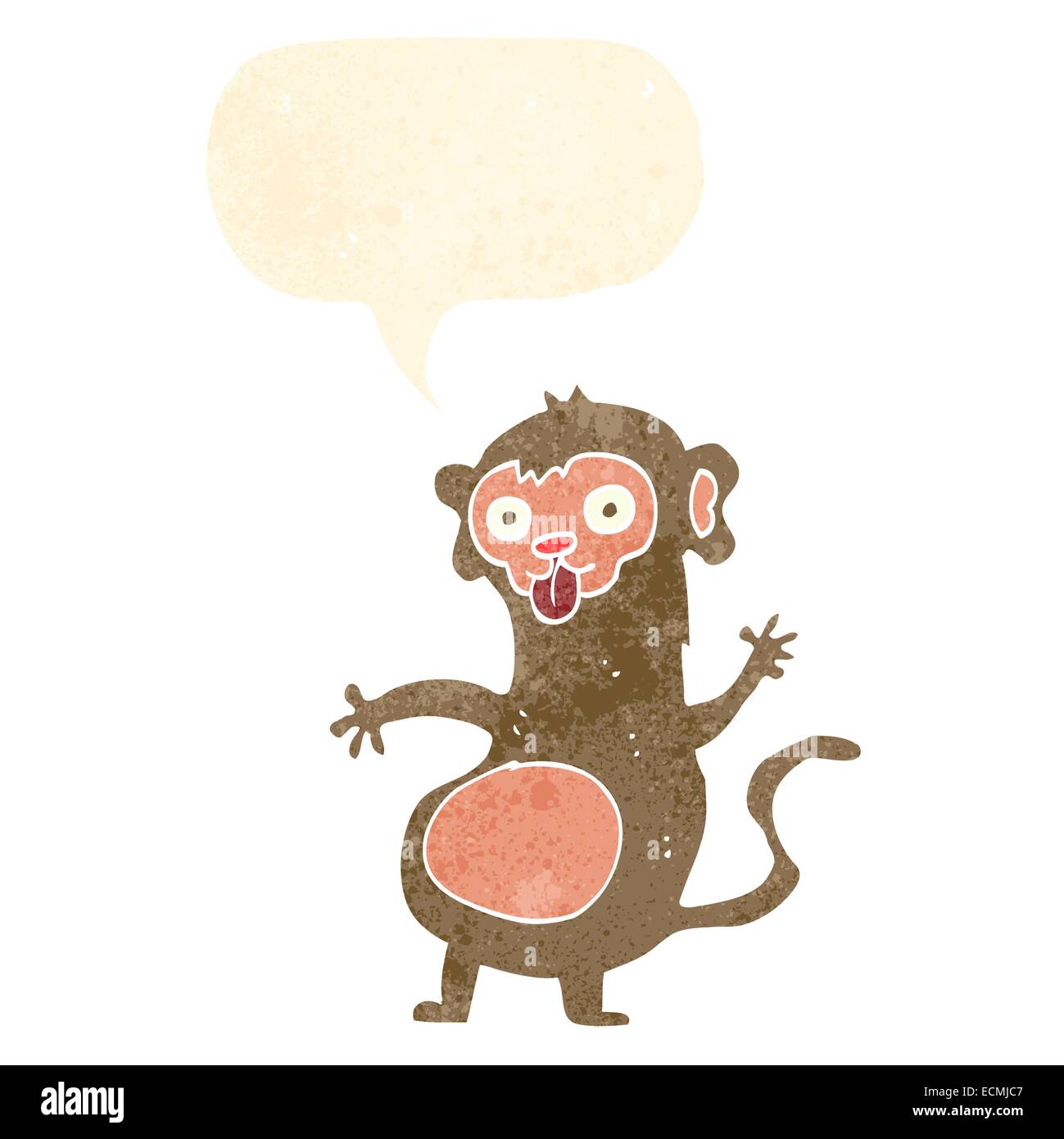 funny cartoon monkey with speech bubble Stock Vector Image & Art - Alamy