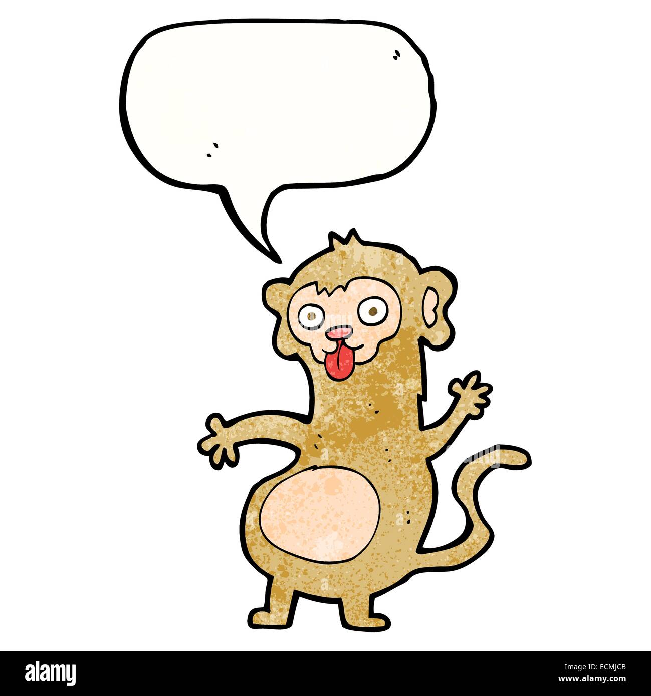 funny cartoon monkey with speech bubble Stock Vector Image & Art - Alamy