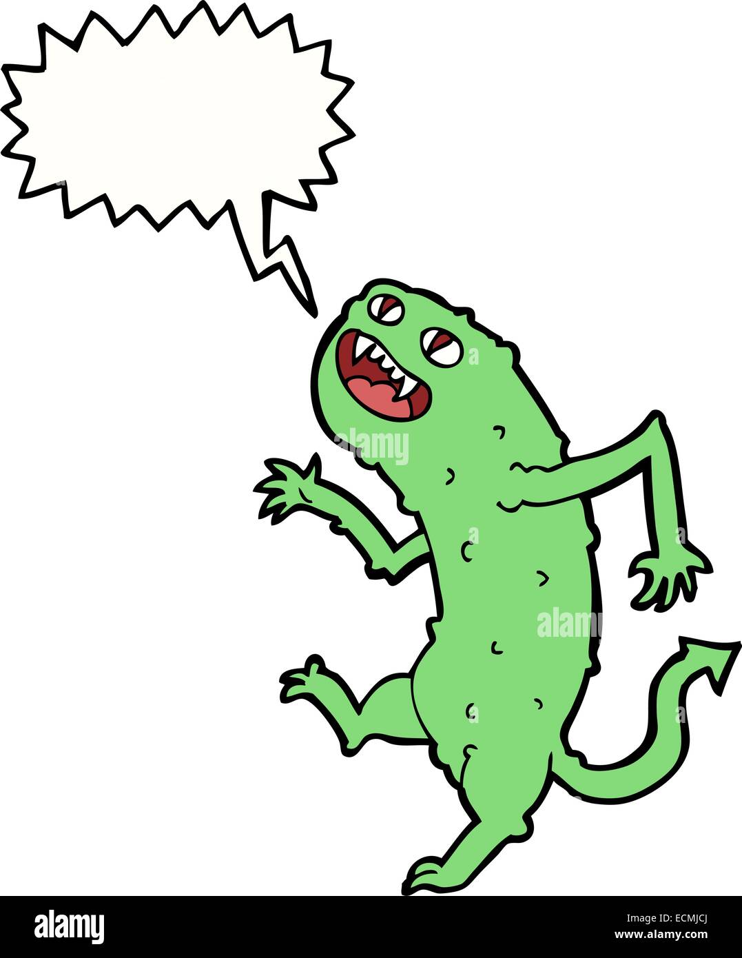 cartoon monster with speech bubble Stock Vector Image & Art - Alamy