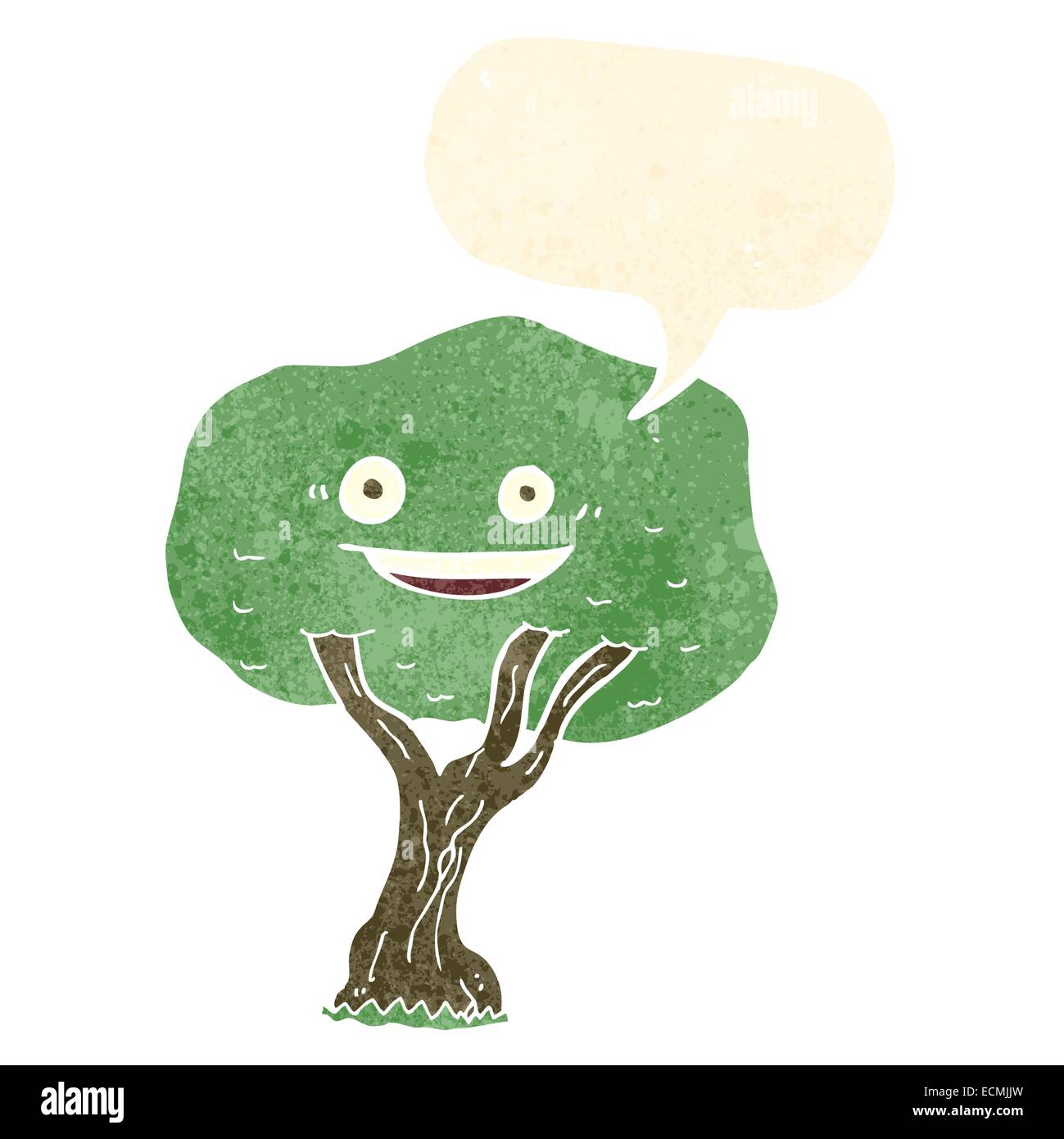 cartoon tree with speech bubble Stock Vector Image & Art - Alamy