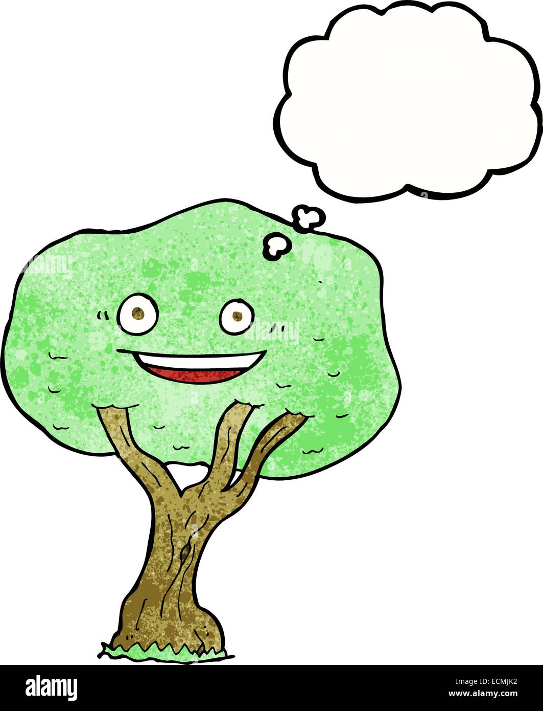 cartoon tree with thought bubble Stock Vector Image & Art - Alamy