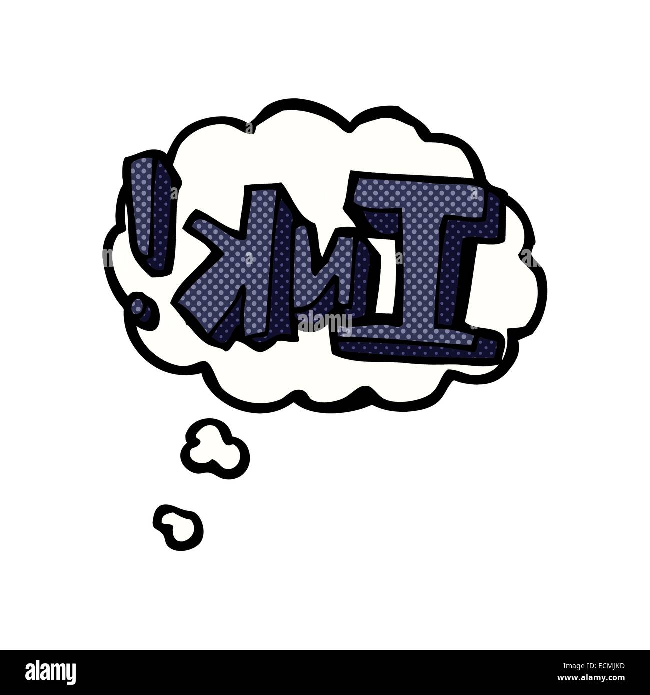 ink cartoon with thought bubble Stock Vector Image & Art - Alamy