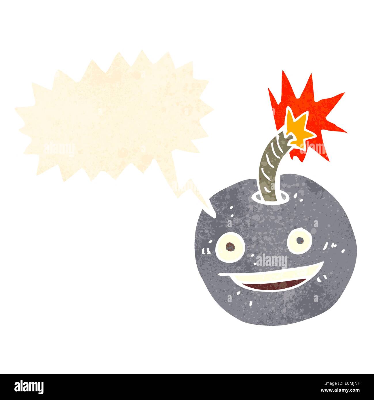 cartoon burning bomb with speech bubble Stock Vector Image & Art - Alamy