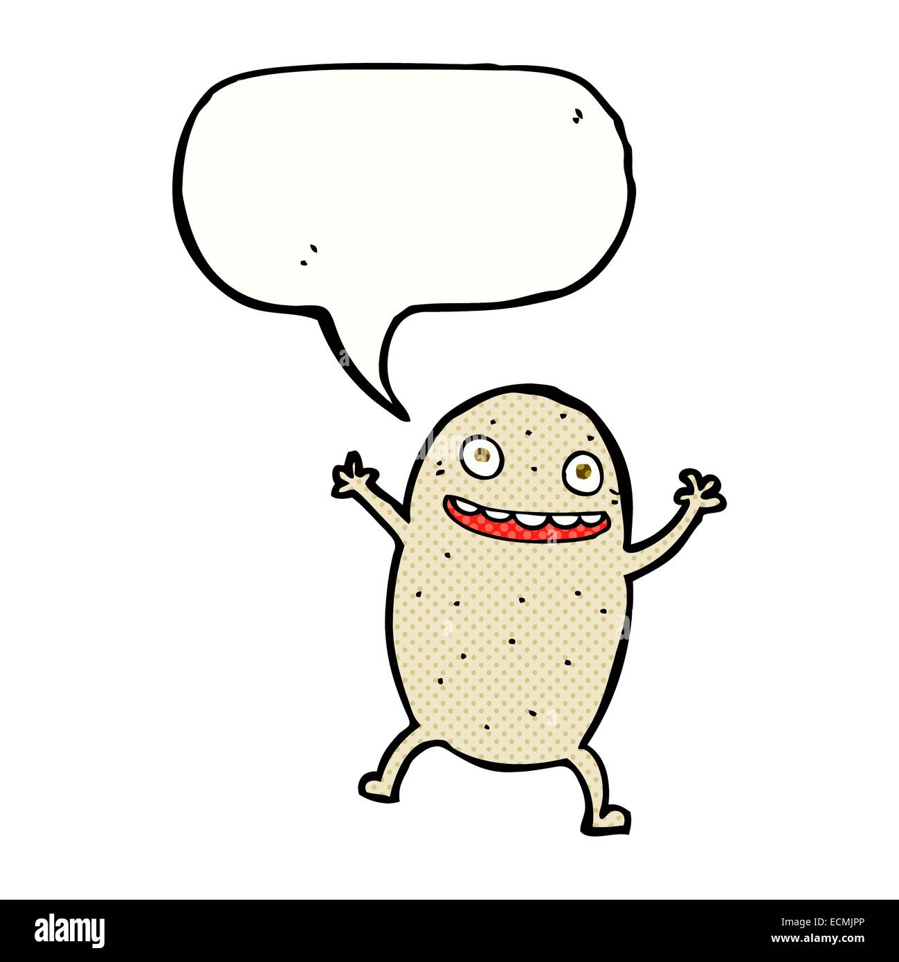 cartoon happy potato with speech bubble Stock Vector Image & Art - Alamy
