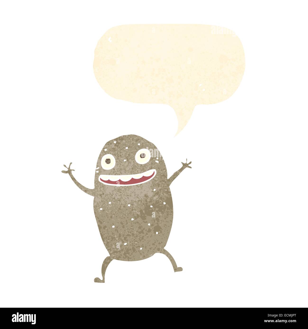 cartoon happy potato with speech bubble Stock Vector Image & Art - Alamy