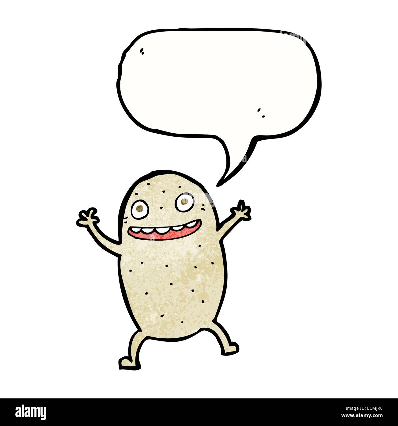 cartoon happy potato with speech bubble Stock Vector Image & Art - Alamy