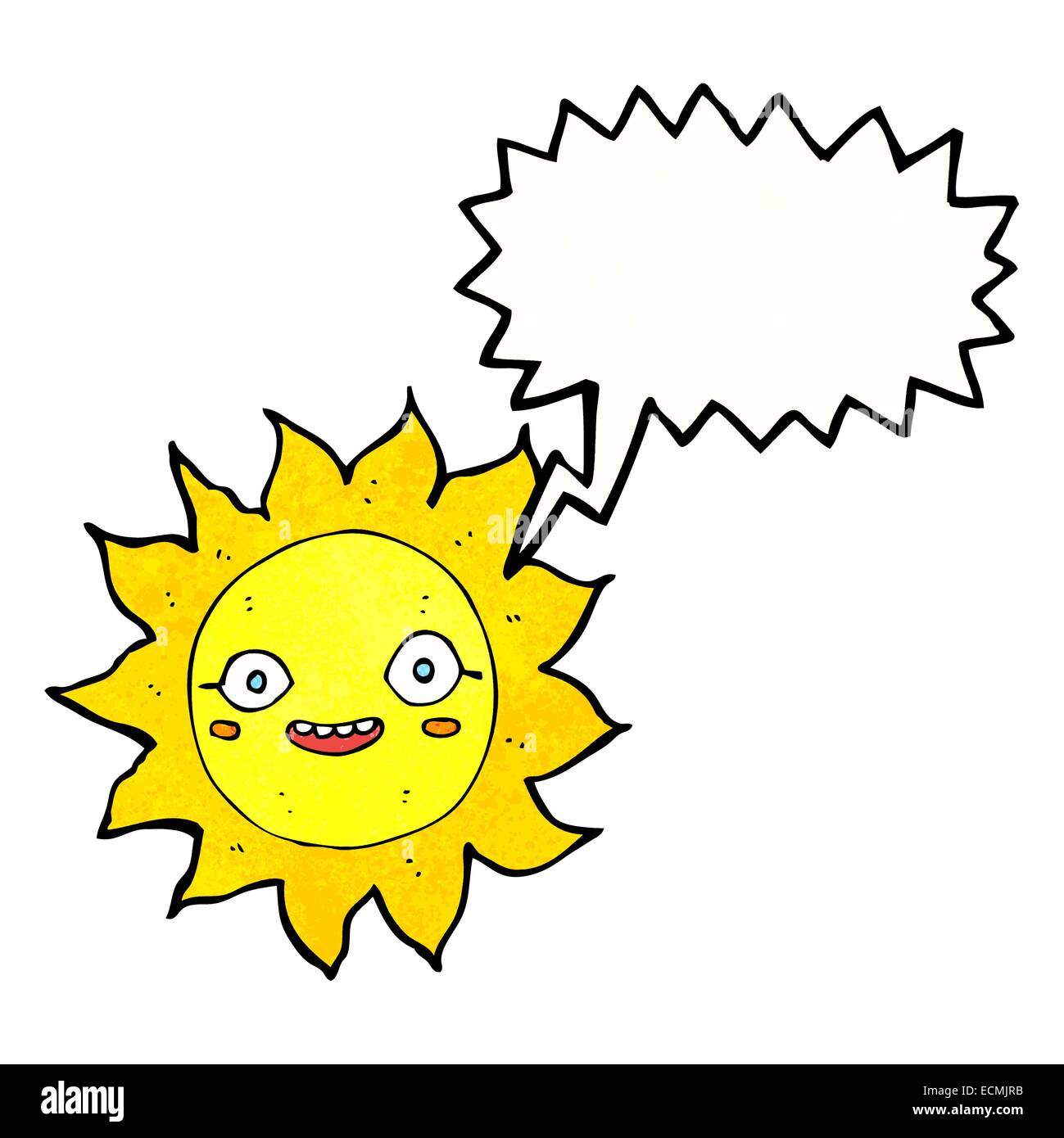 cartoon happy sun with speech bubble Stock Vector Image & Art - Alamy