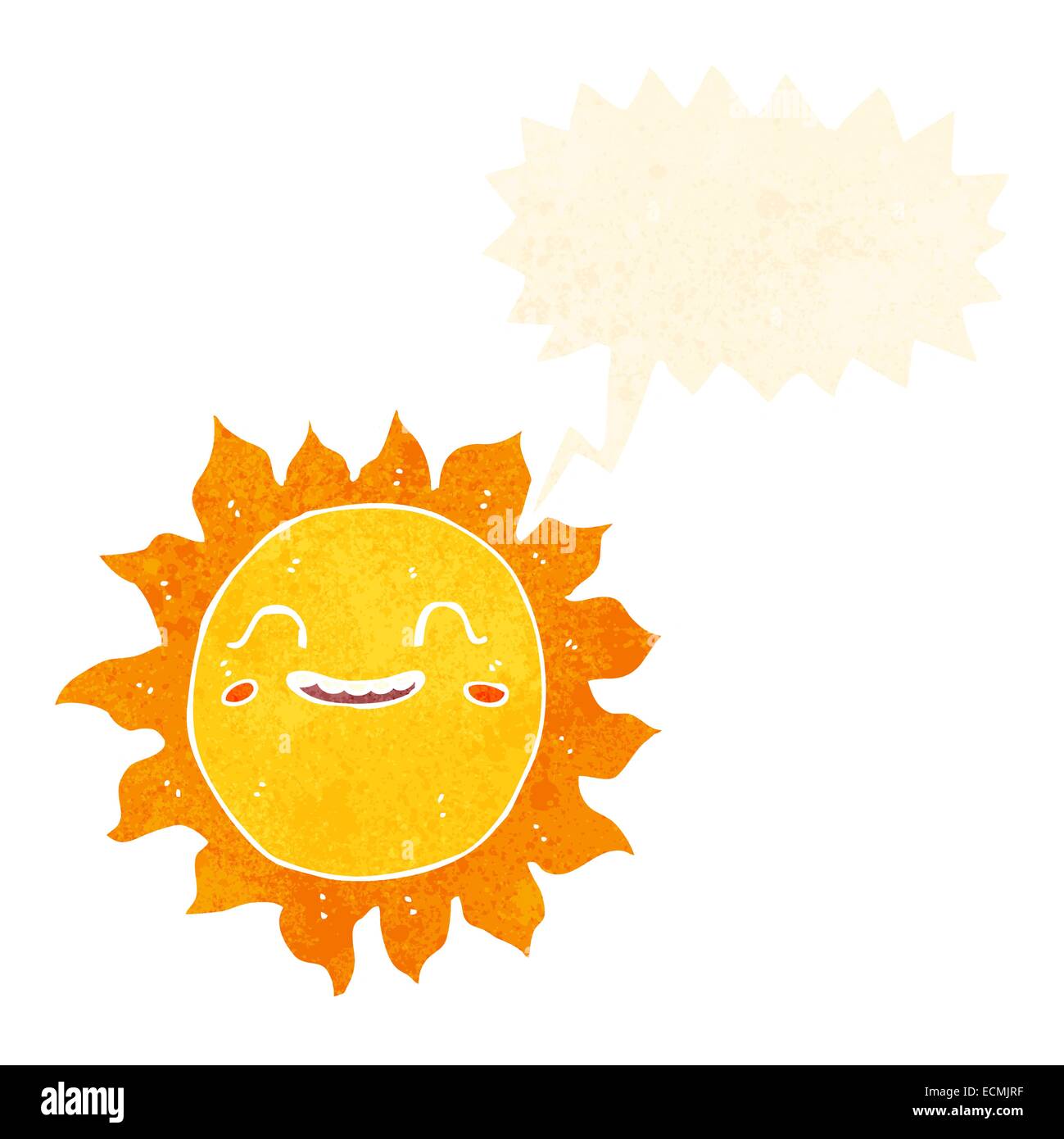 cartoon happy sun with speech bubble Stock Vector Image & Art - Alamy