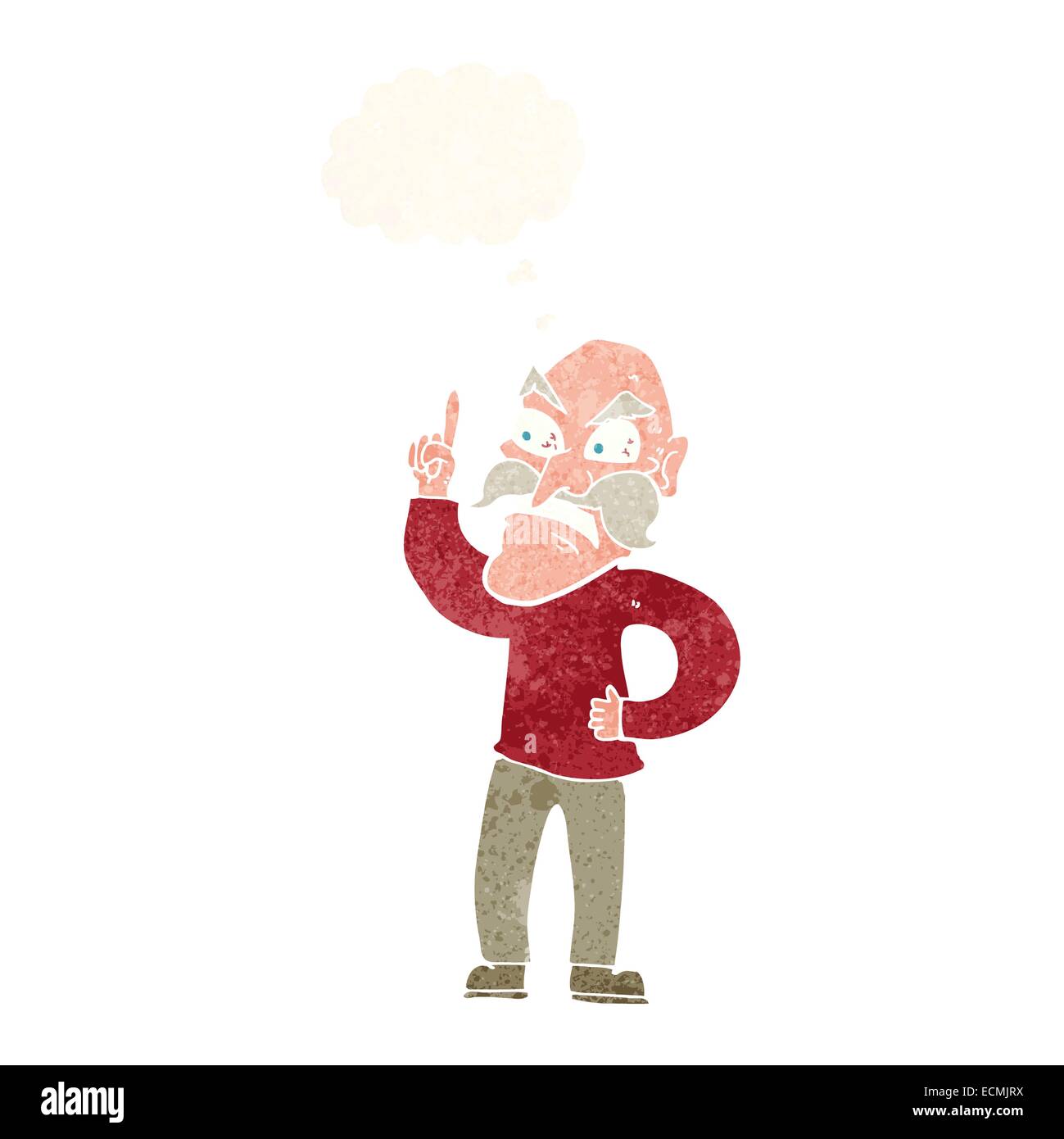 cartoon old man laying down rules with thought bubble Stock Vector ...