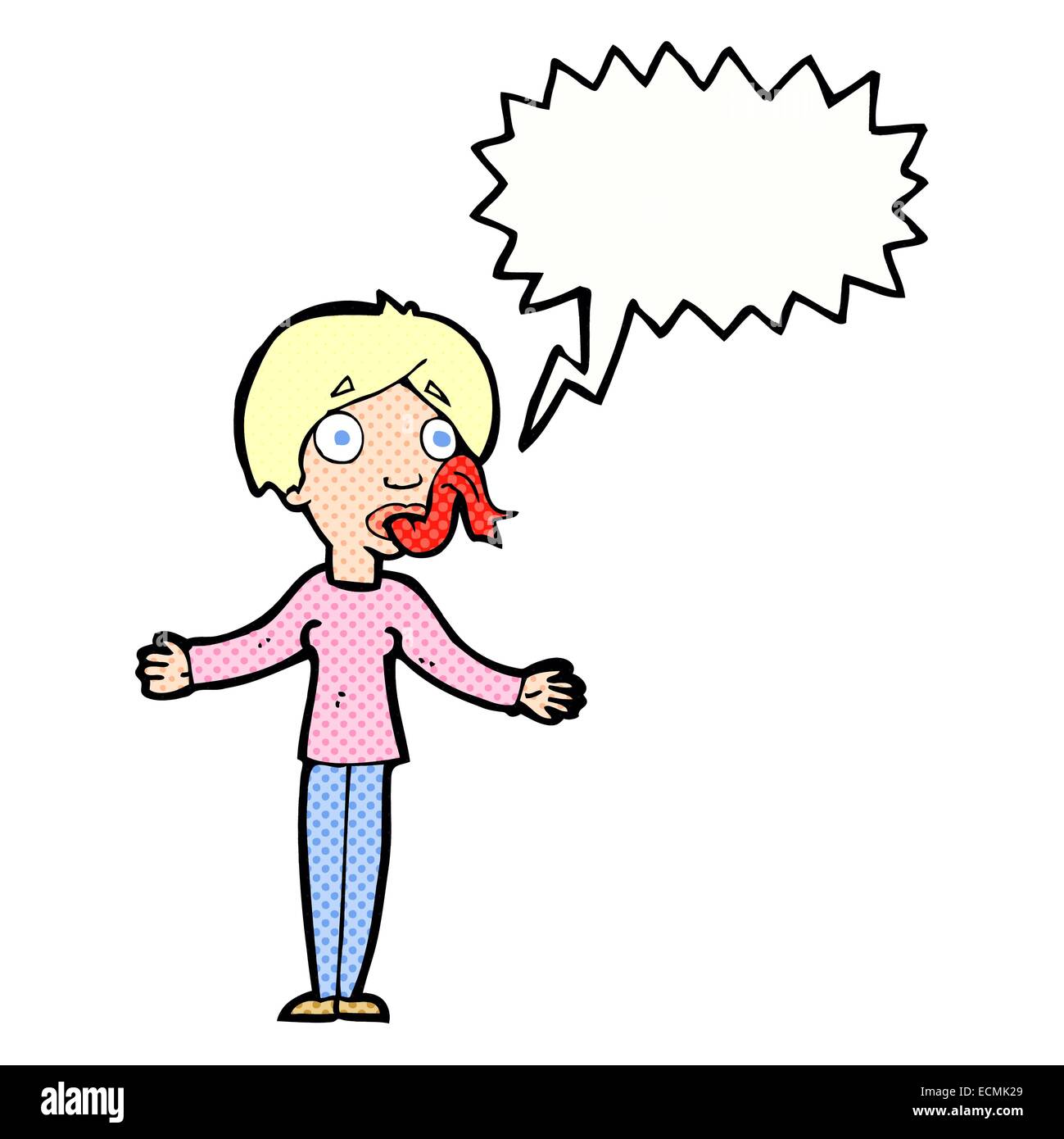 cartoon woman telling lies with speech bubble Stock Vector Image & Art ...