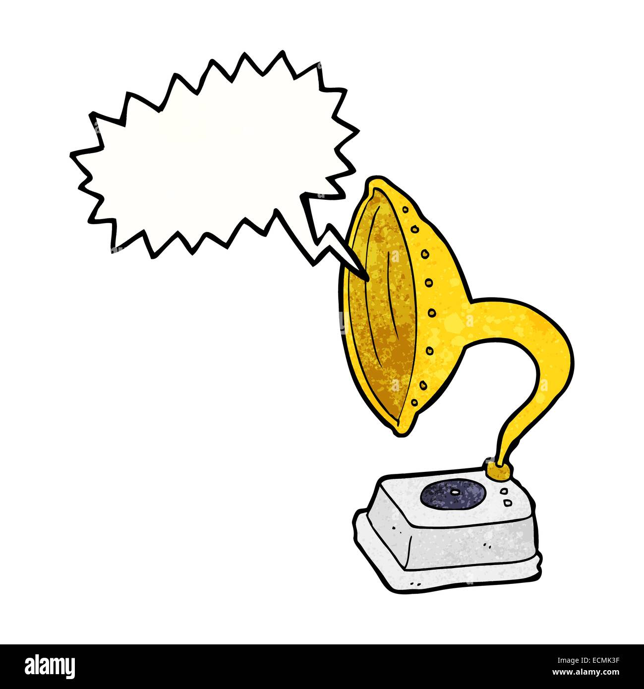 cartoon phonograph with speech bubble Stock Vector Image & Art - Alamy