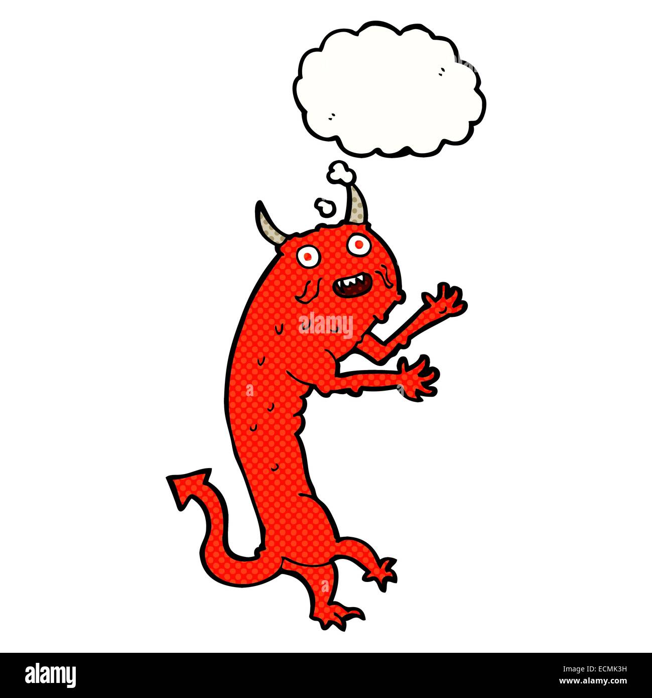 cartoon devil with thought bubble Stock Vector Image & Art - Alamy