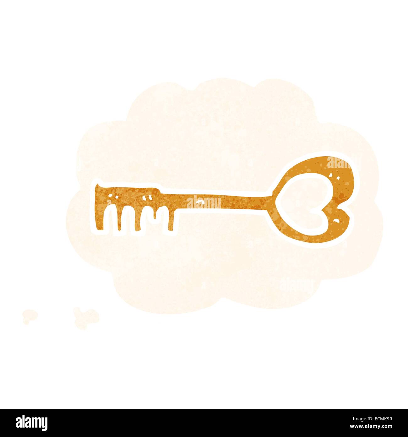 cartoon heart shaped key with thought bubble Stock Vector Image & Art ...