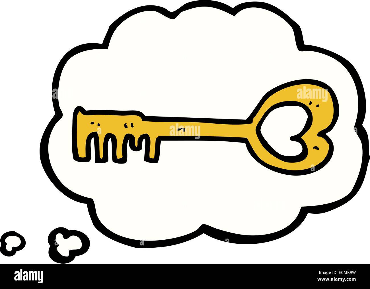 cartoon heart shaped key with thought bubble Stock Vector Image & Art ...