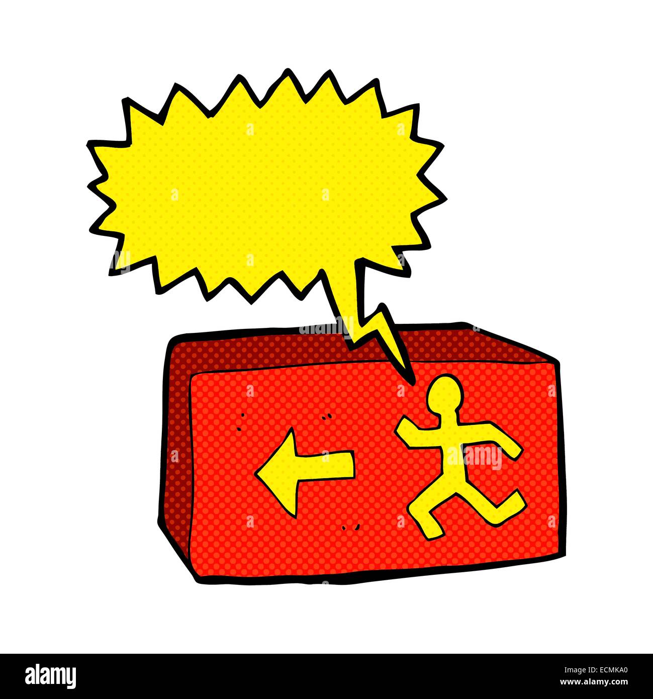 Cartoon exit sign bubble hi-res stock photography and images - Alamy