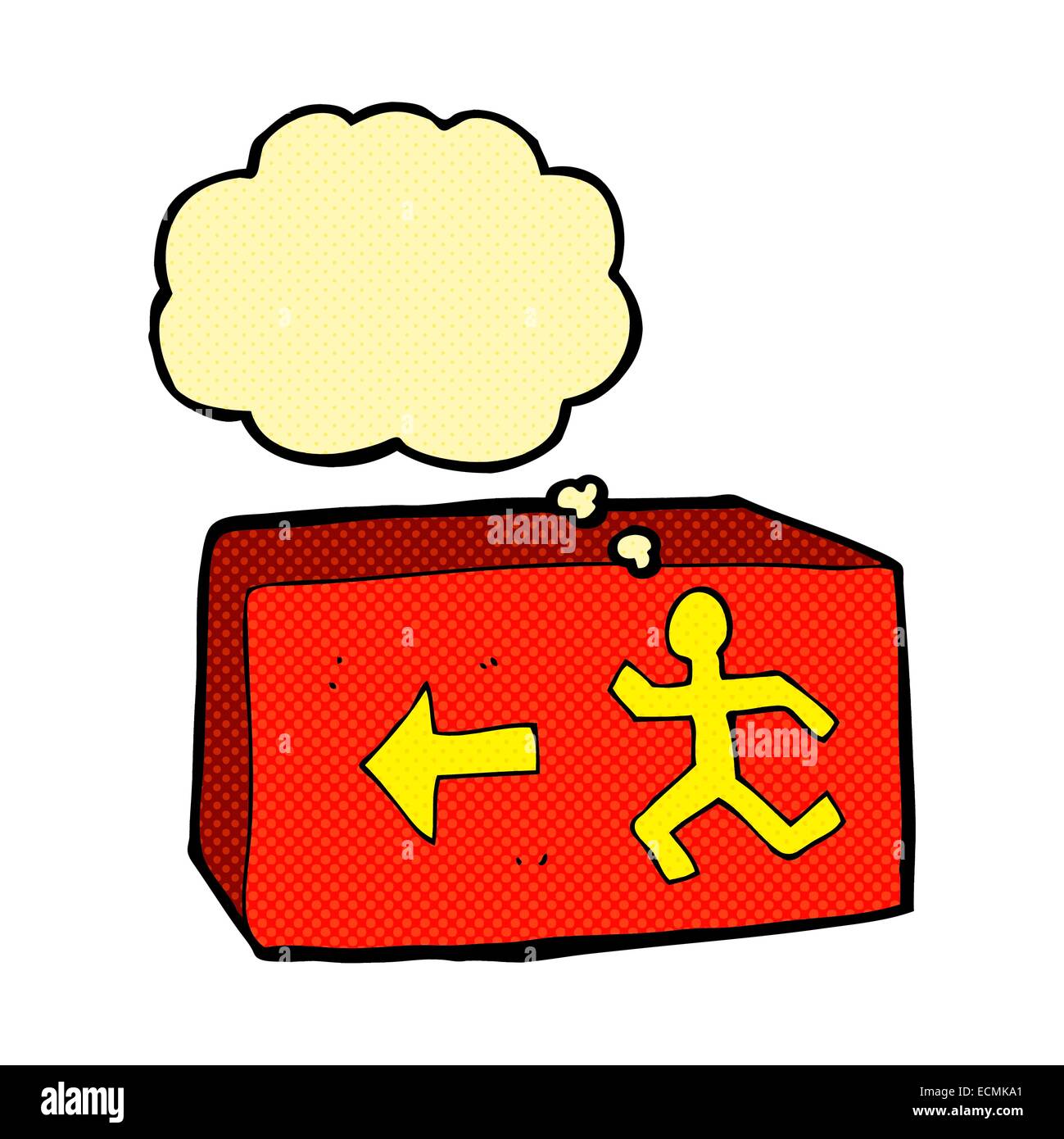 Cartoon exit sign bubble hi-res stock photography and images - Alamy