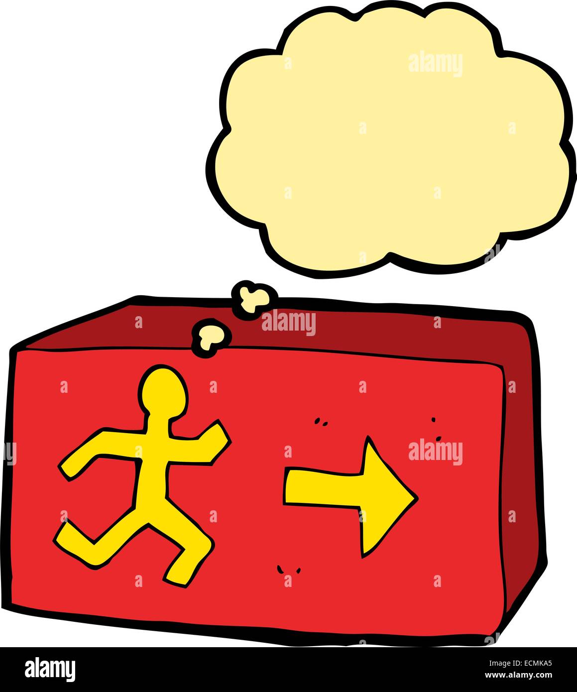 Cartoon exit sign bubble hi-res stock photography and images - Alamy