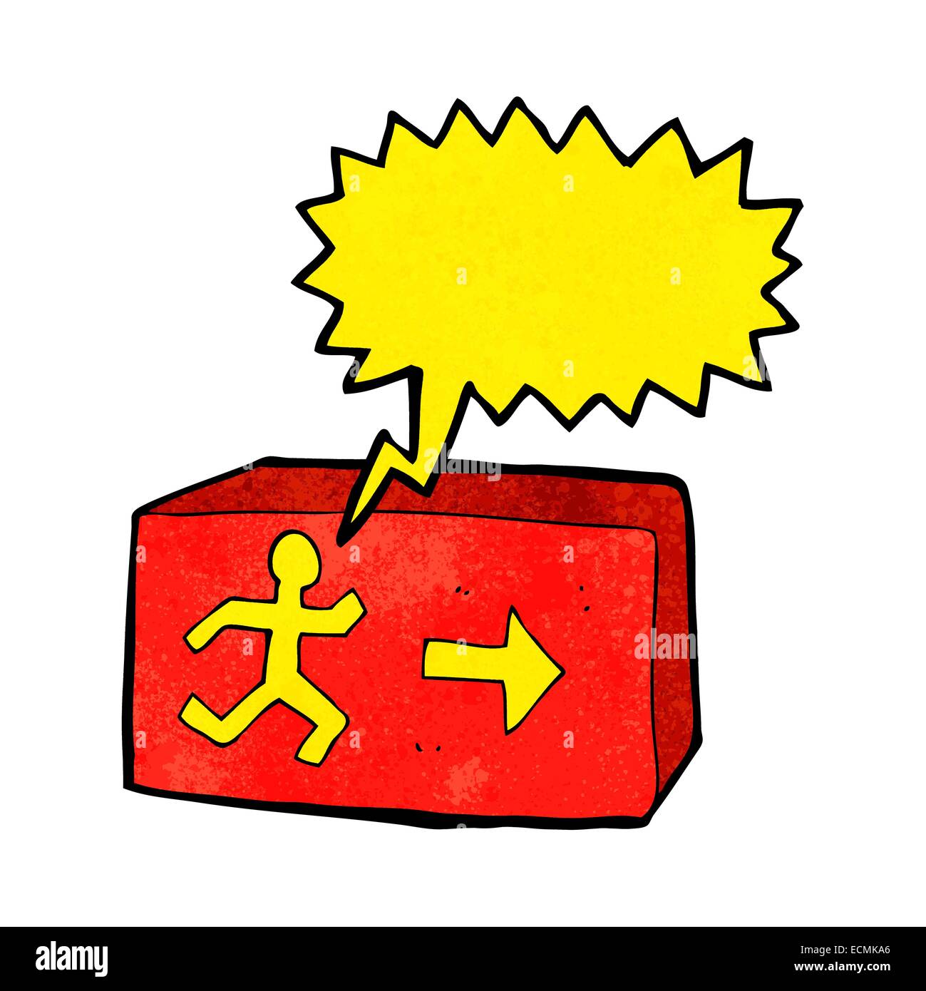 cartoon exit sign with speech bubble Stock Vector Image & Art - Alamy