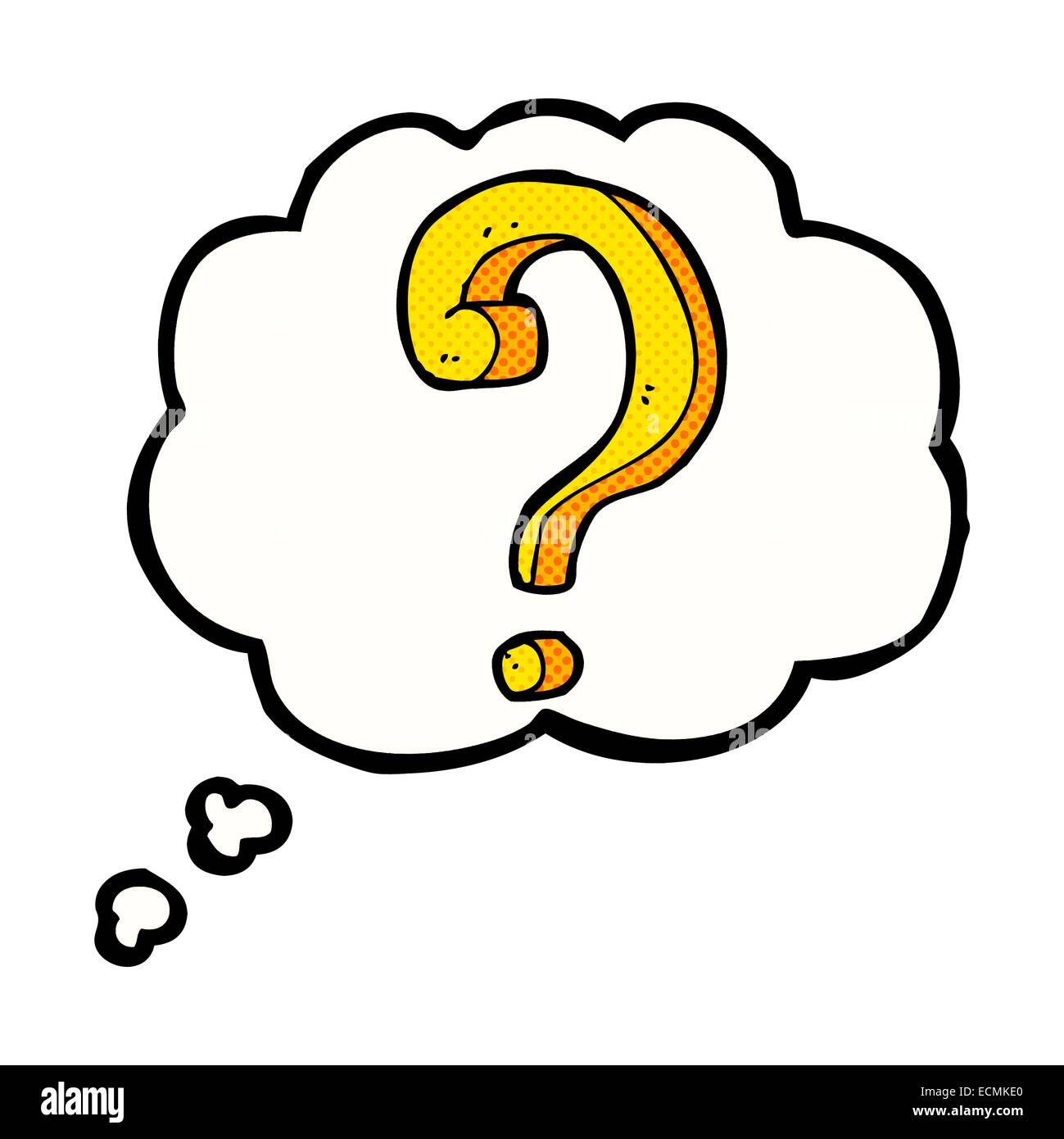 cartoon question mark with thought bubble Stock Vector Image & Art - Alamy