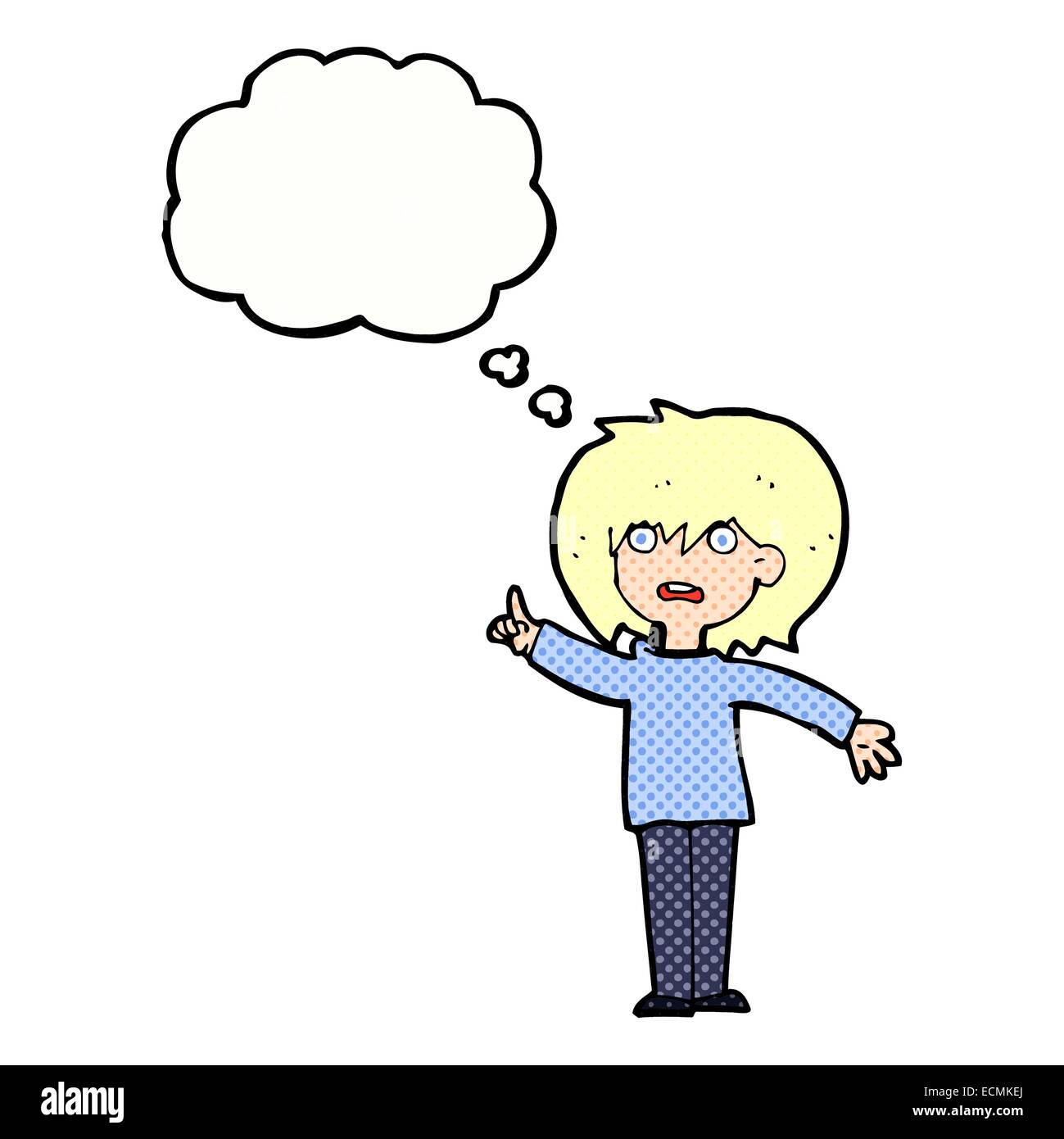cartoon woman asking question with thought bubble Stock Vector Image ...