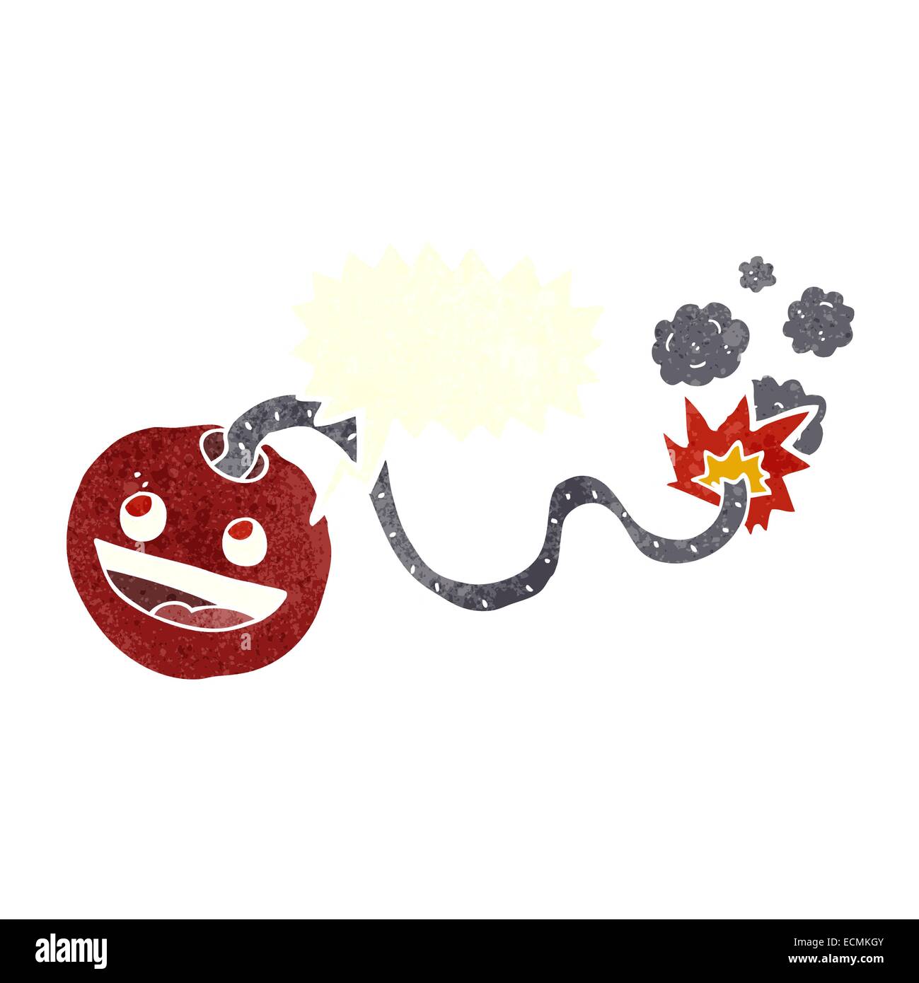 cartoon burning bomb with speech bubble Stock Vector Image & Art - Alamy