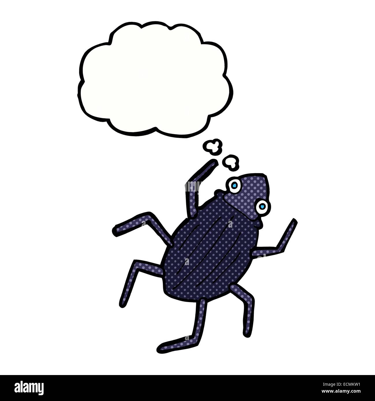 cartoon bug with thought bubble Stock Vector Image & Art - Alamy