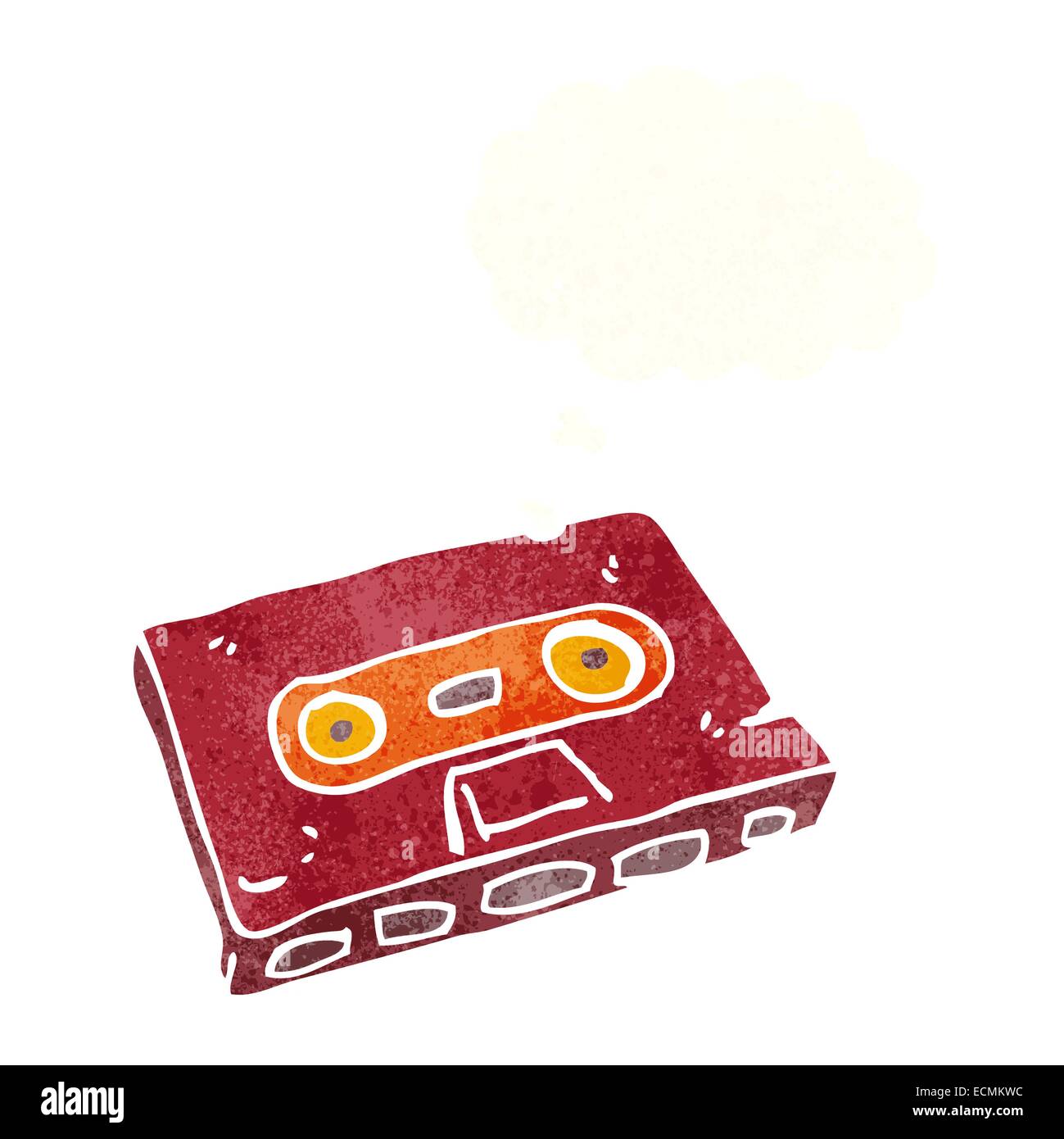 cartoon cassette tape with thought bubble Stock Vector Image & Art - Alamy