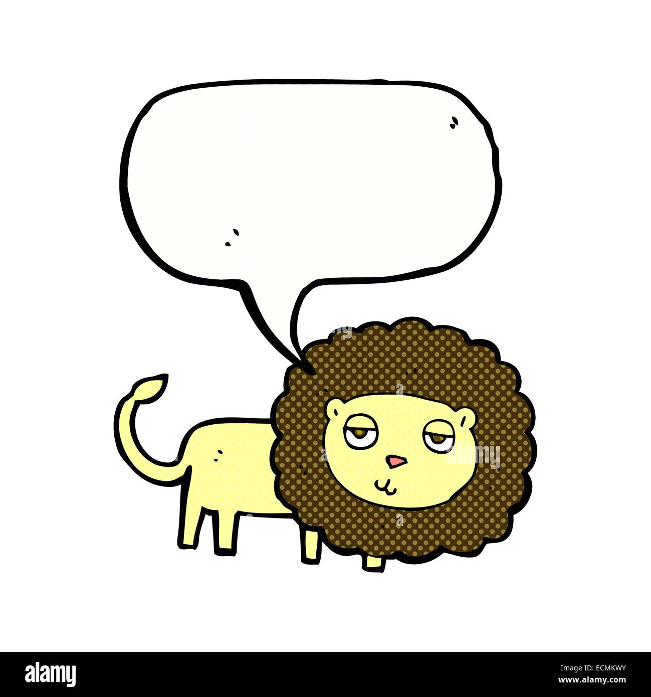 cartoon lion with speech bubble Stock Vector Image & Art - Alamy