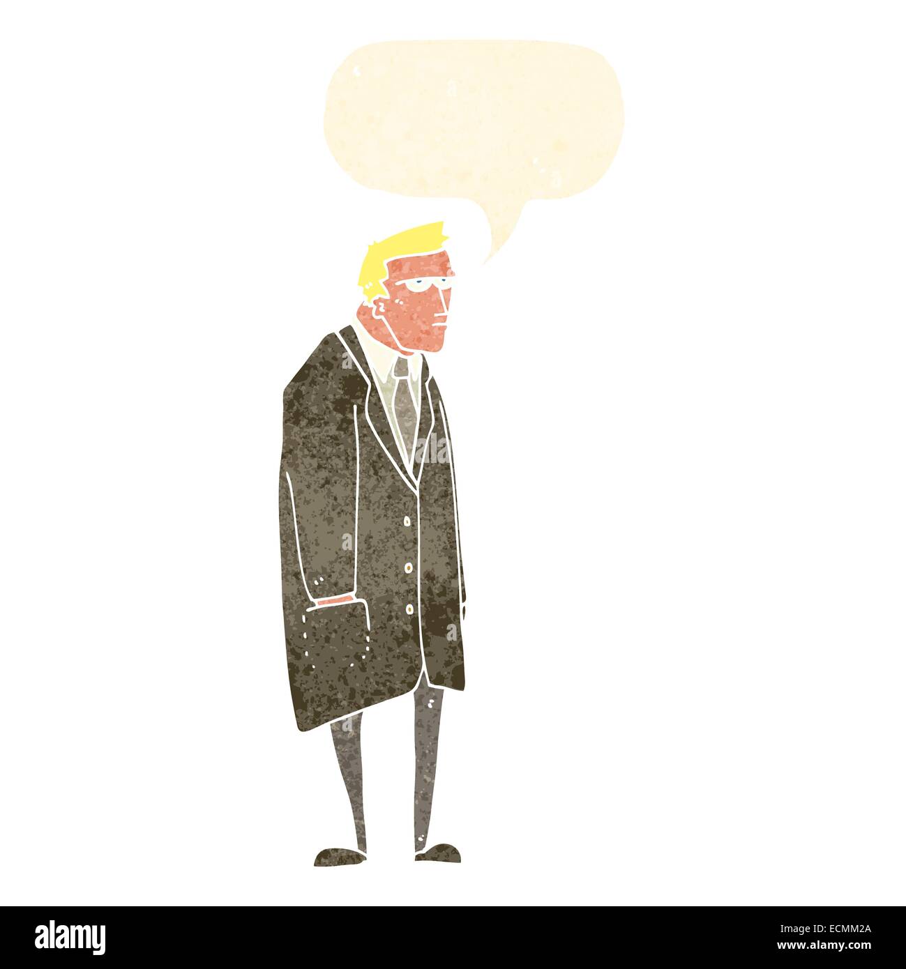 cartoon bad tempered man with speech bubble Stock Vector Image & Art ...