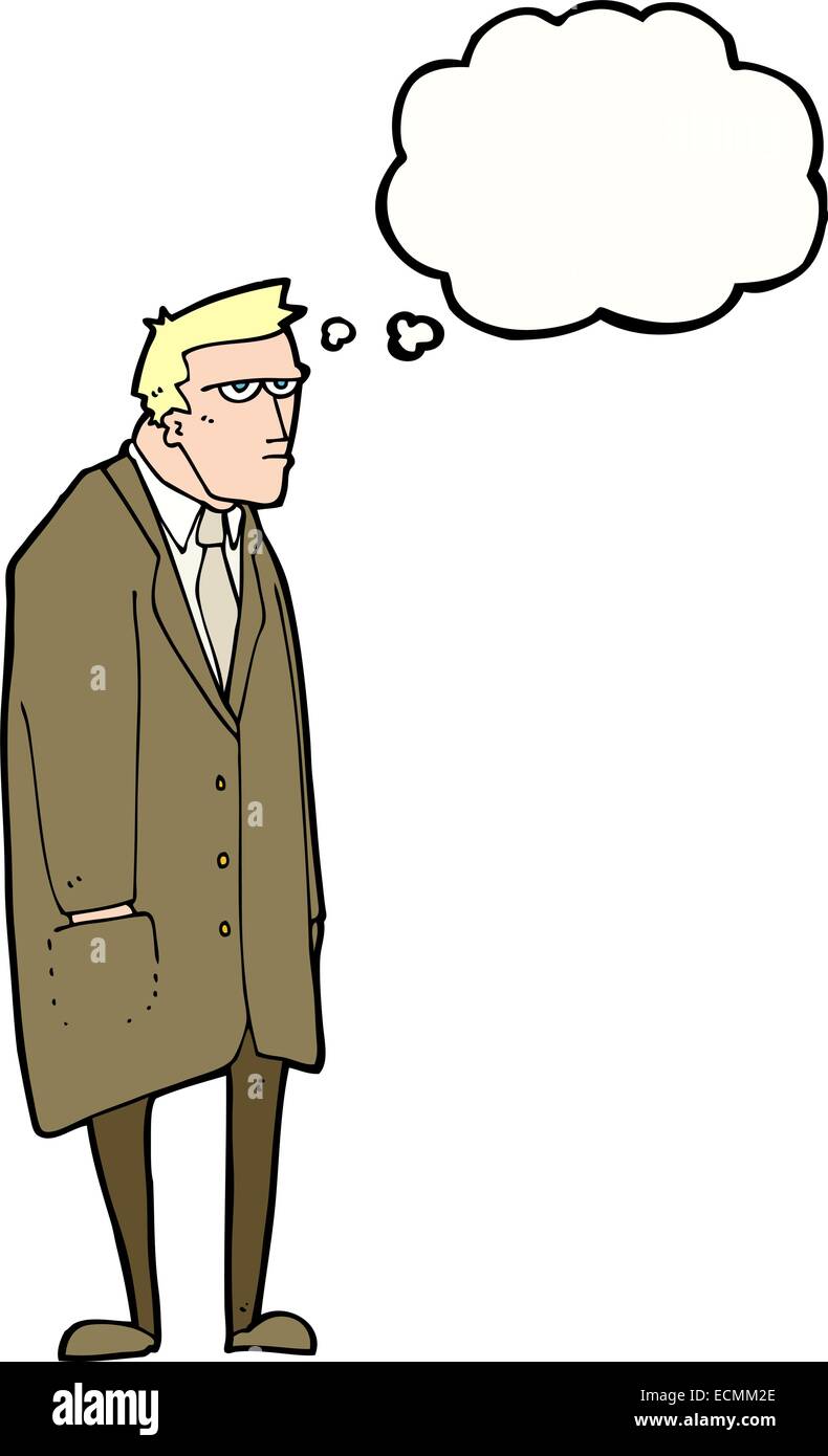 cartoon bad tempered man with thought bubble Stock Vector Image & Art ...