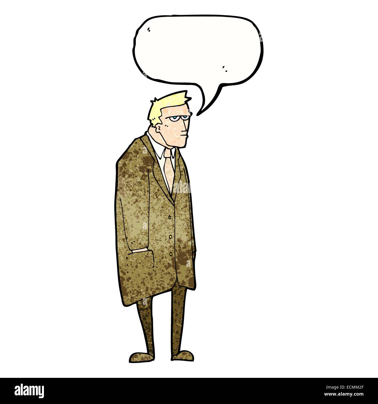 cartoon bad tempered man with speech bubble Stock Vector Image & Art ...