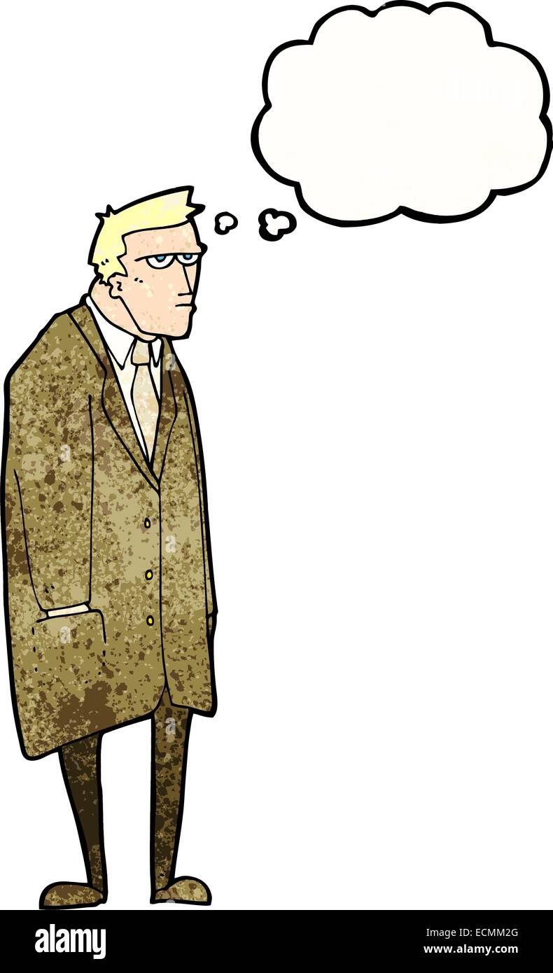 cartoon bad tempered man with thought bubble Stock Vector Image & Art ...