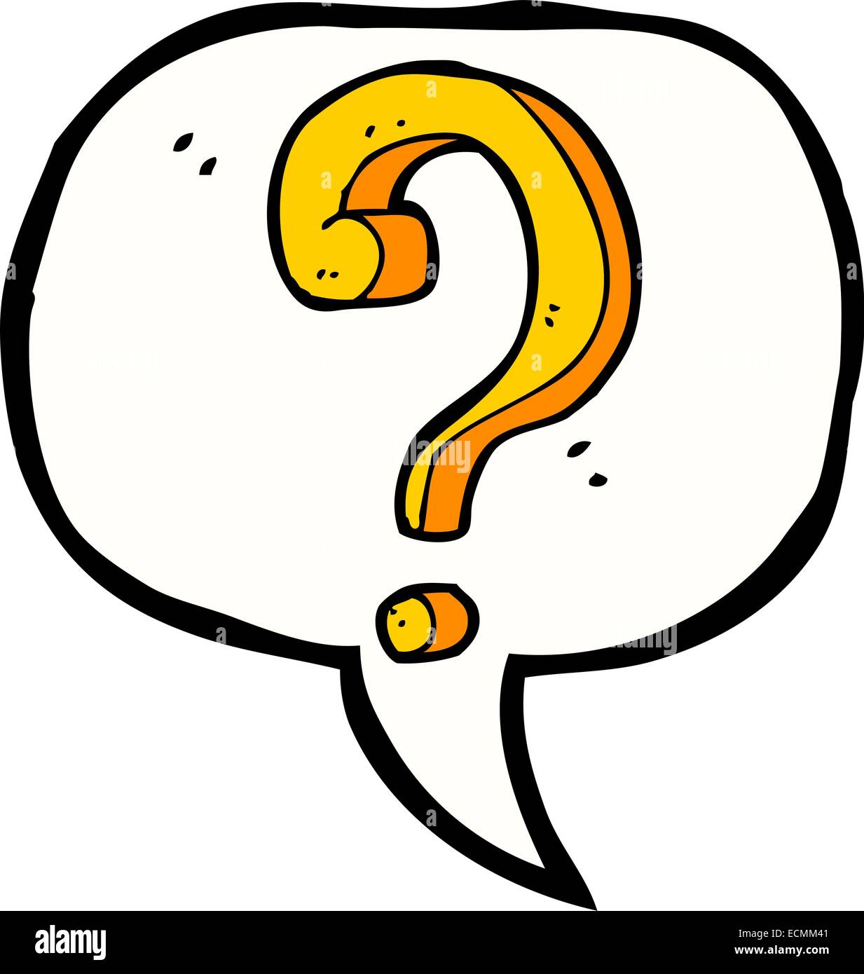 cartoon question mark with speech bubble Stock Vector Image & Art - Alamy