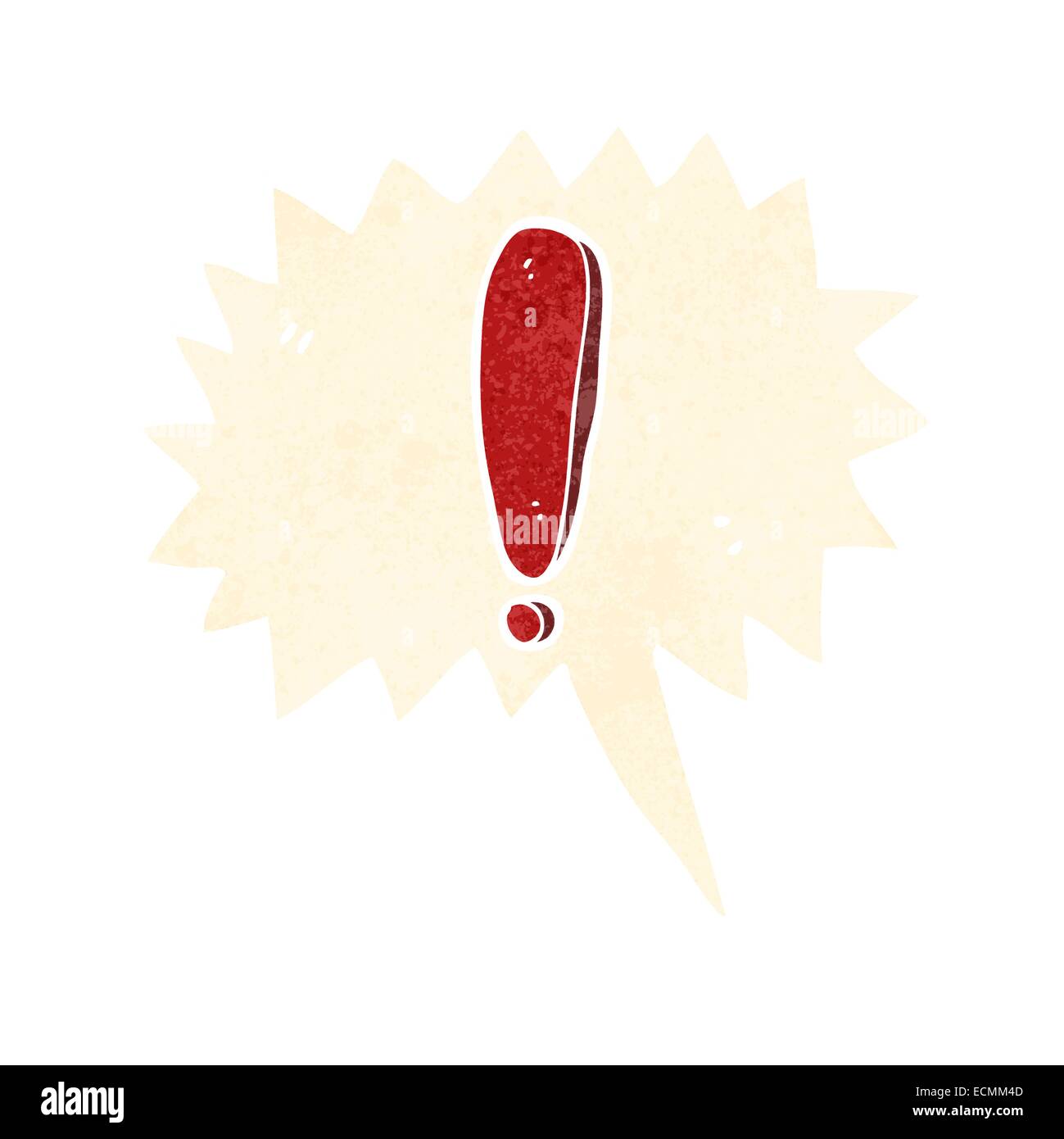 cartoon exclamation mark with speech bubble Stock Vector Image & Art ...