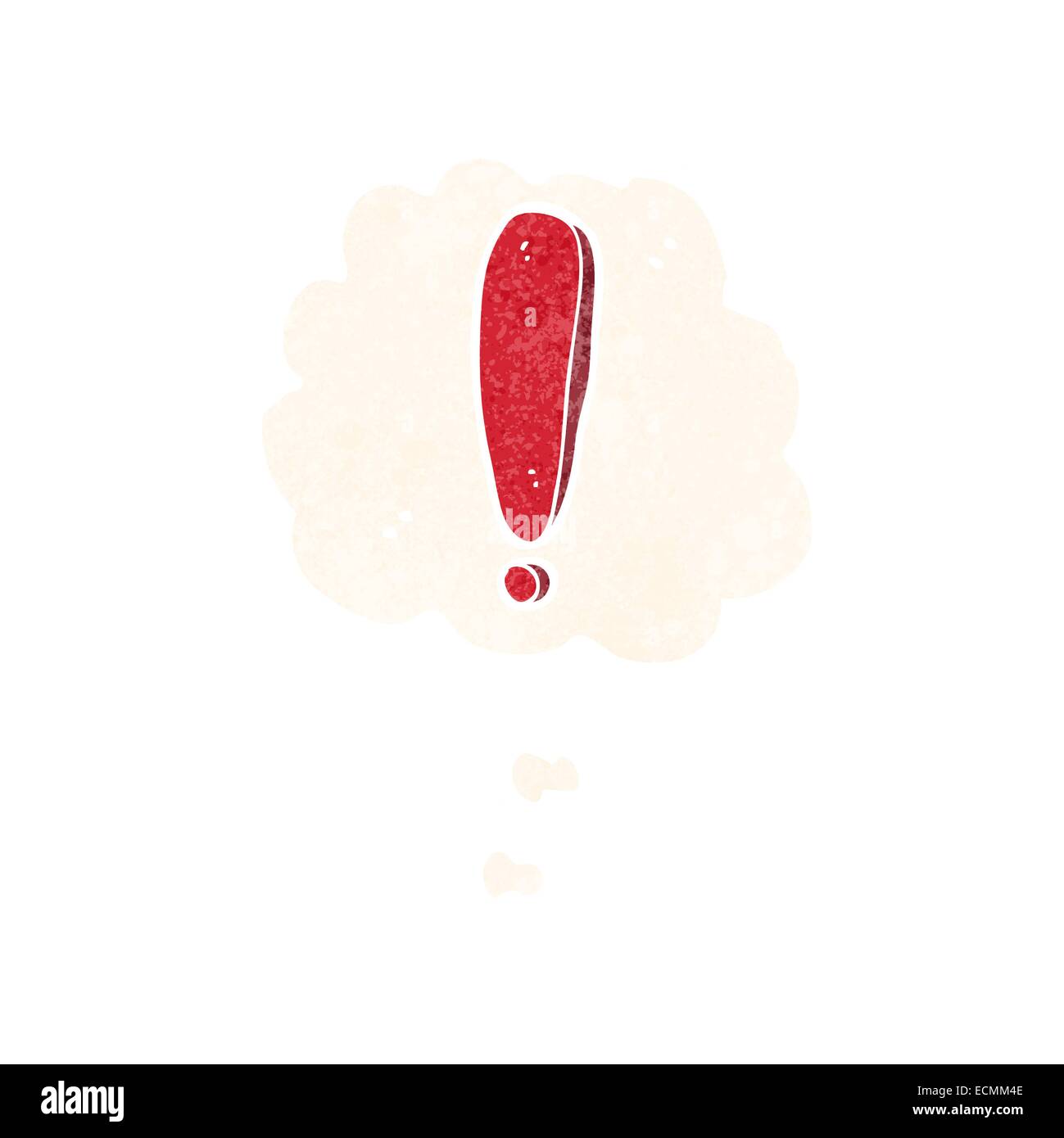 cartoon exclamation mark with thought bubble Stock Vector Image & Art ...