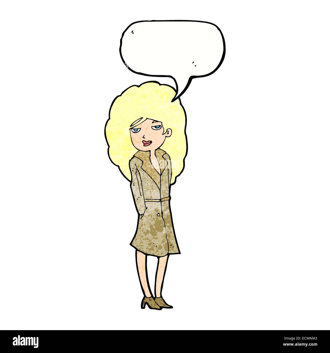 cartoon female spy with speech bubble Stock Vector Image & Art - Alamy
