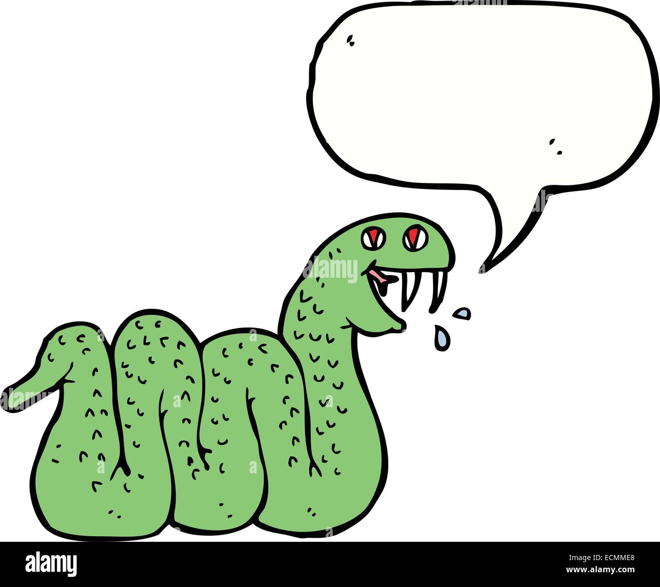 cartoon snake with speech bubble Stock Vector Image & Art - Alamy