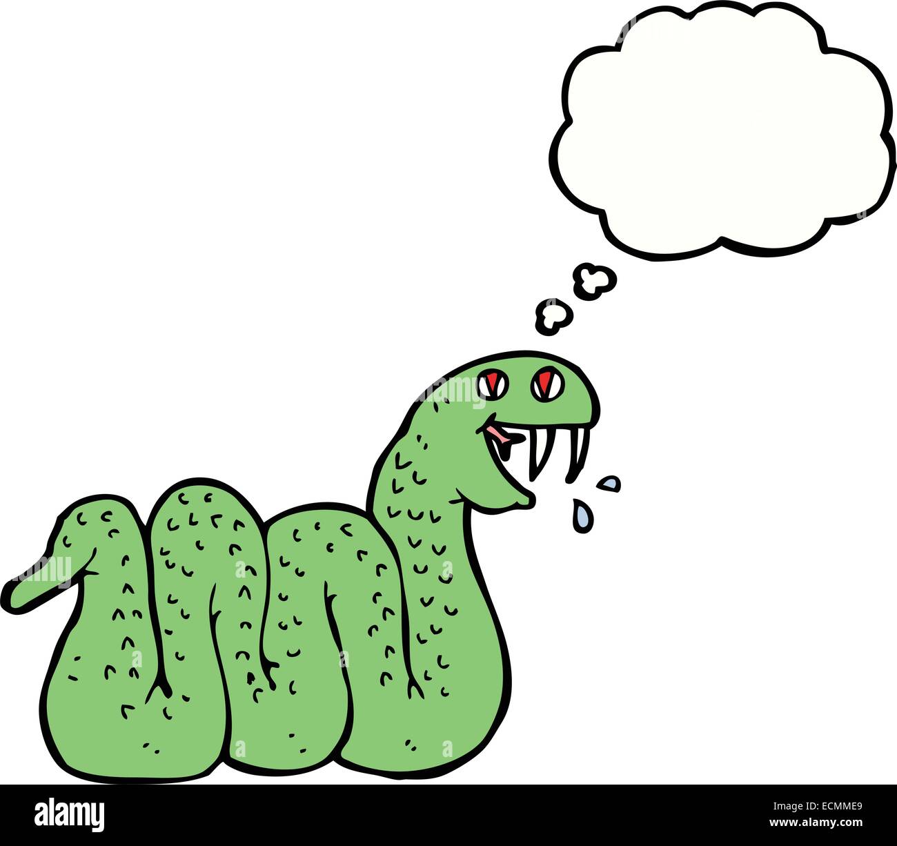 cartoon snake with thought bubble Stock Vector Image & Art - Alamy
