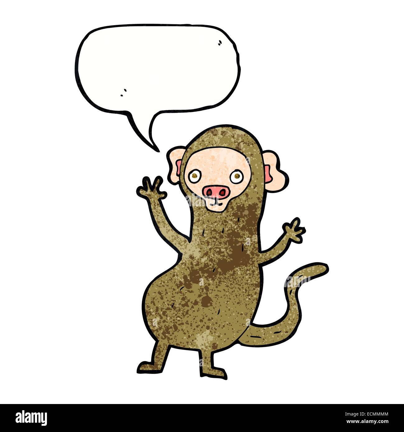 cartoon monkey with speech bubble Stock Vector Image & Art - Alamy